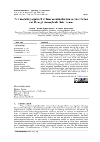 New modeling approach of laser communication in constellation and through atmospheric ...