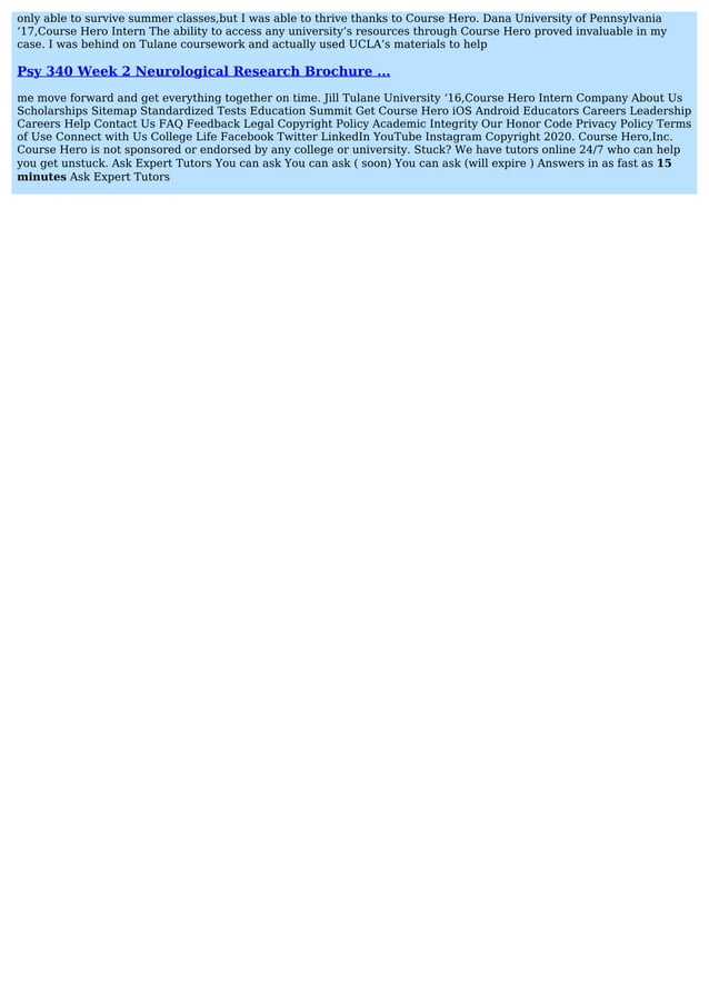 Neurological research brochure psy 340 | PDF