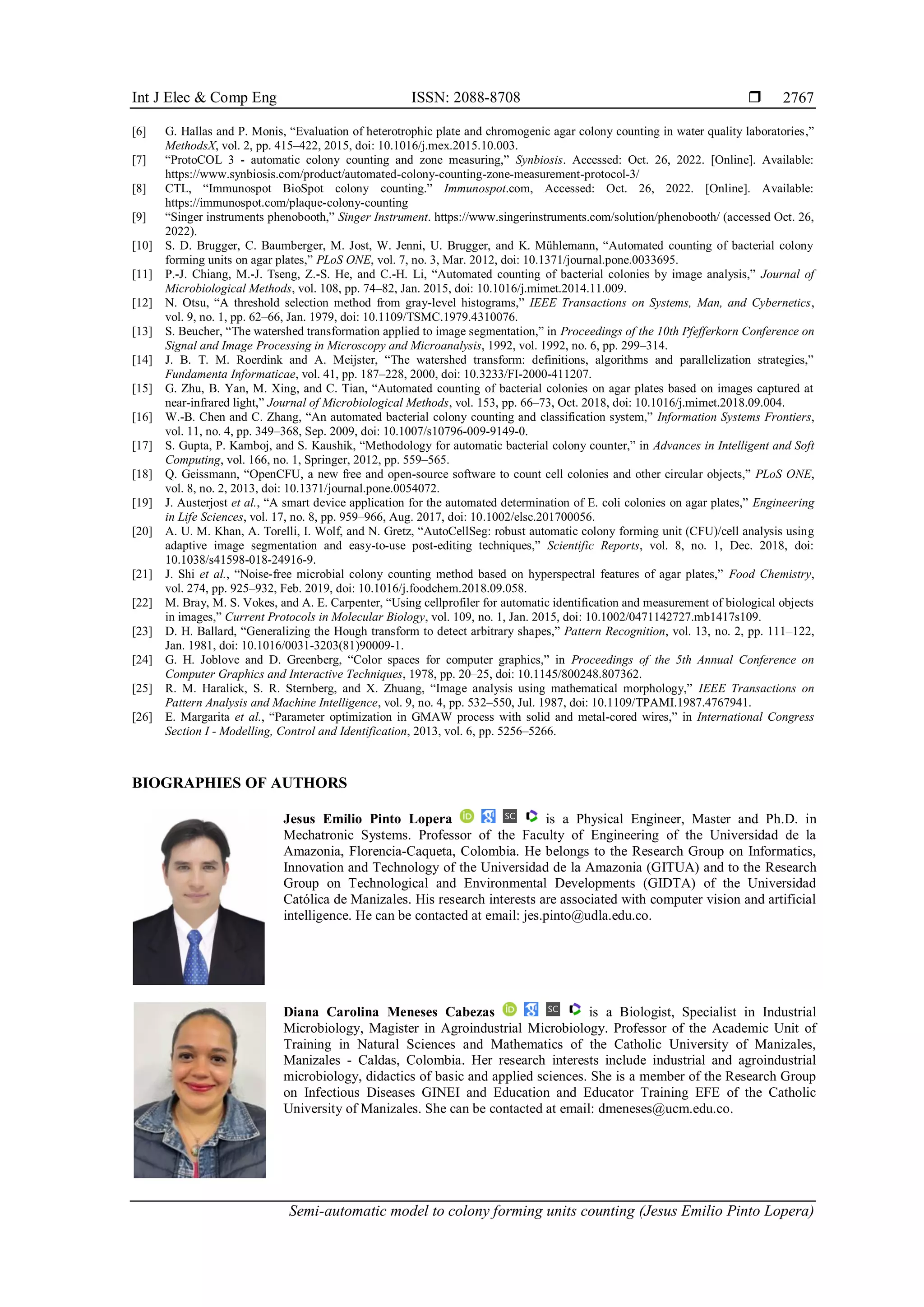 Semi-automatic model to colony forming units counting | PDF | Biological Sciences | Science
