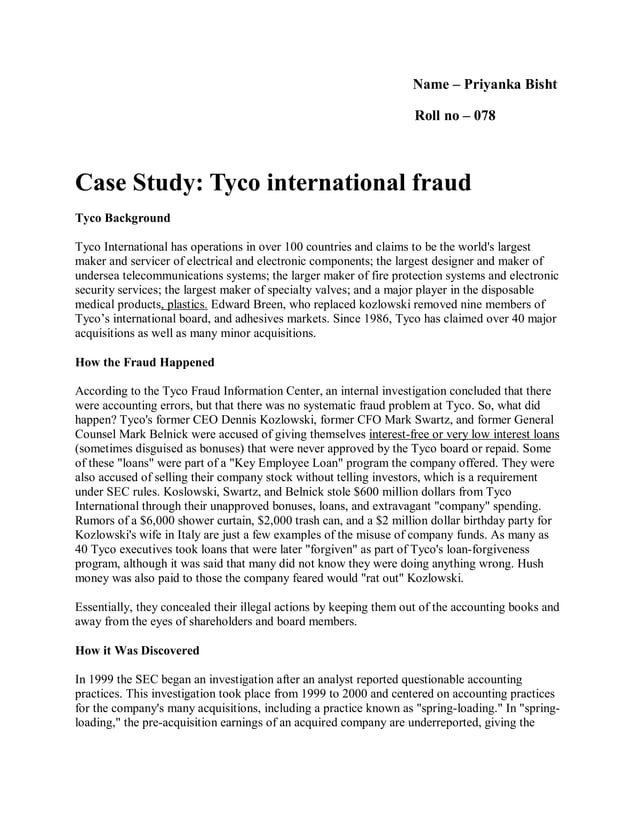 38299644 tyco-fraud-case-study-1 | PDF