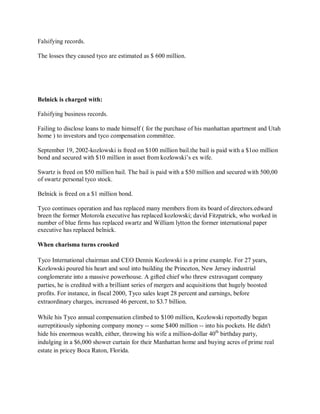 38299644 tyco-fraud-case-study-1 | PDF | Business Accounting & Finance ...