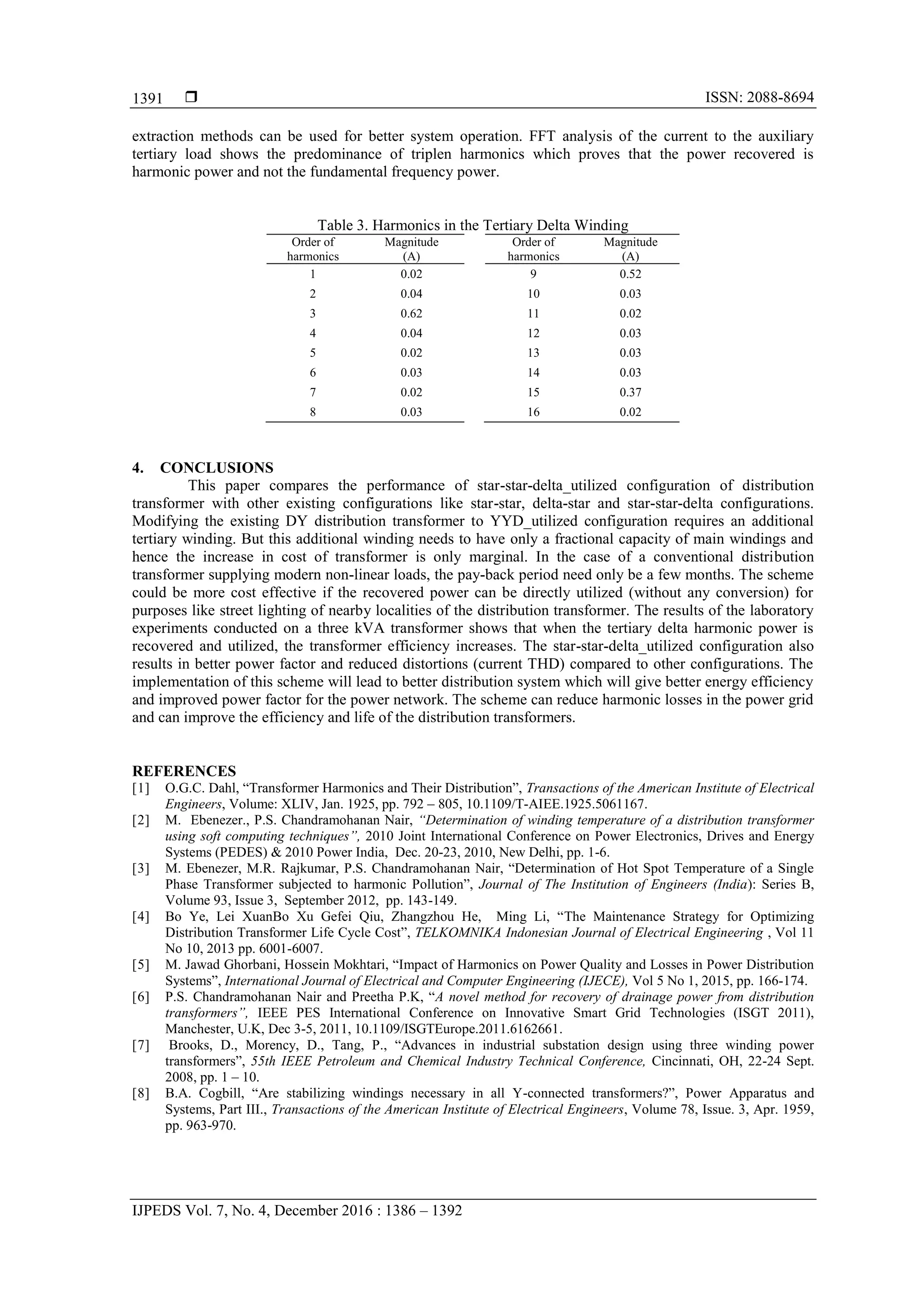 Modified Distribution Transformer for Enhancing Power Quality in Distribution Systems | PDF