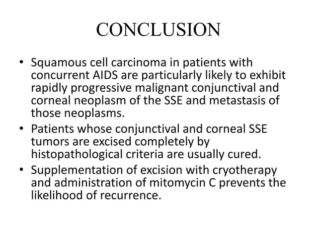 Surgical Excision Of Limbal Squamous Cell Carcinoma With Cryotherapy ...