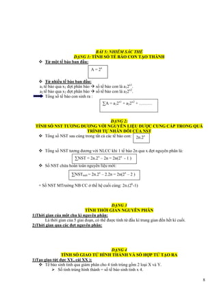 Tổng Hợp Công Thức Sinh Học 12 Full | PDF