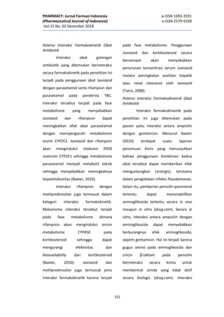 STUDI PROSPEKTIF POTENSI INTERAKSI OBAT GOLONGAN ANTIBIOTIK PADA PASIEN ...