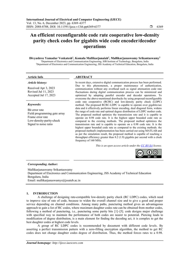 An Efficient Reconfigurable Code Rate Cooperative Low Density Parity Check Codes For Gigabits