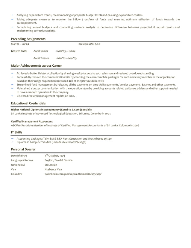 Kopika-Thomas-CV | PDF