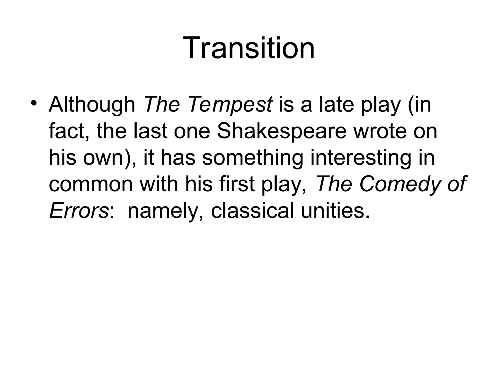 the tempest the play of william shakespeare | PPT