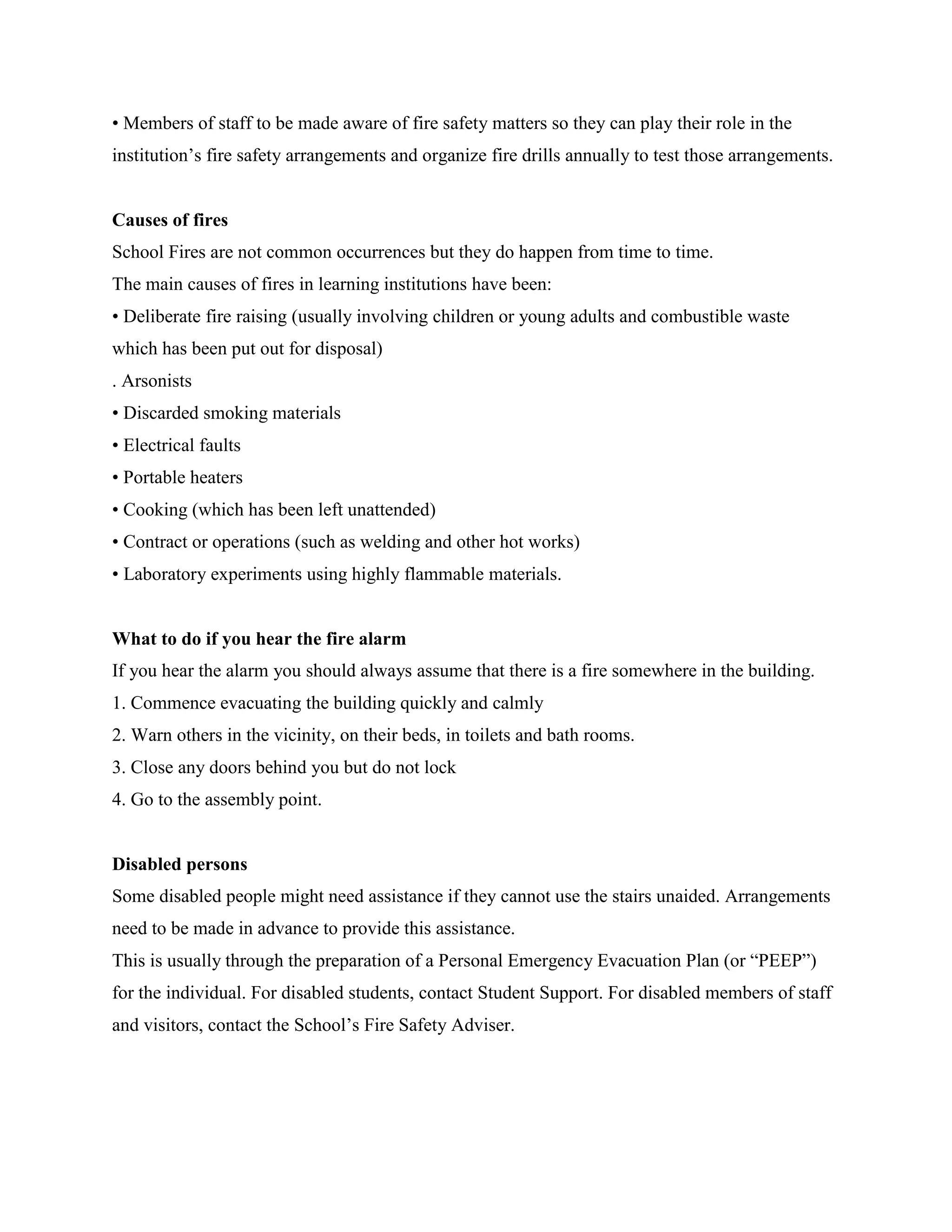 SCHOOL FIRE SAFETY | PDF