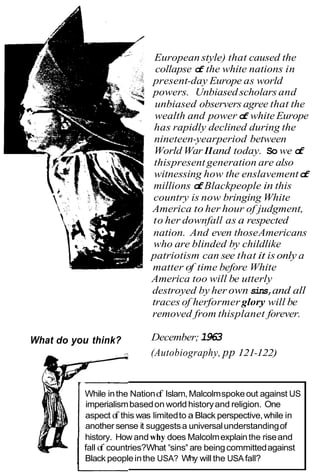 Malcolm X Study Guide-Writers and Readers Edition (For Beginners), by ...