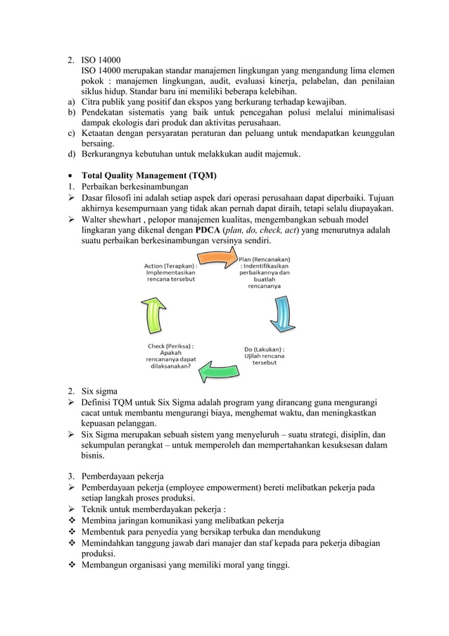 MANAJEMEN KUALITAS | PDF