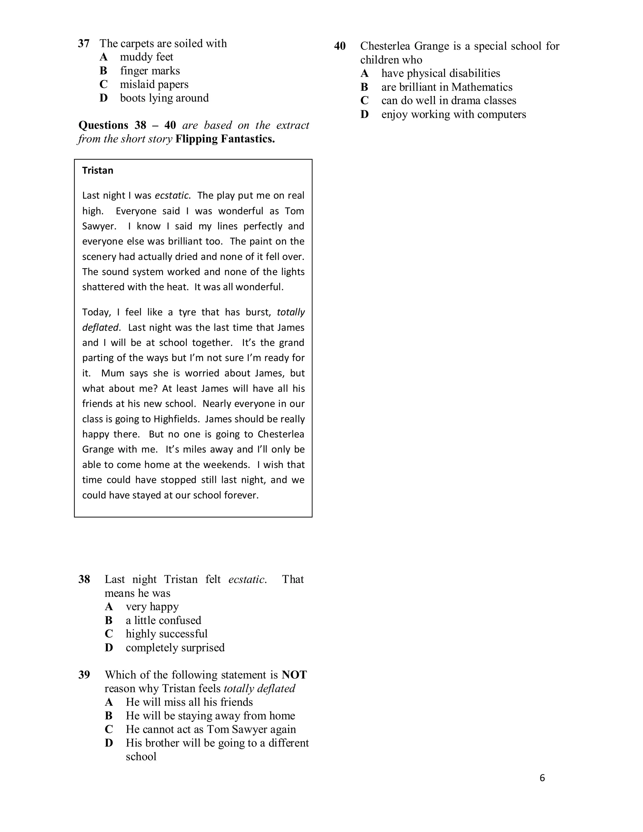 38447894 english-paper-1-form-1 | PDF