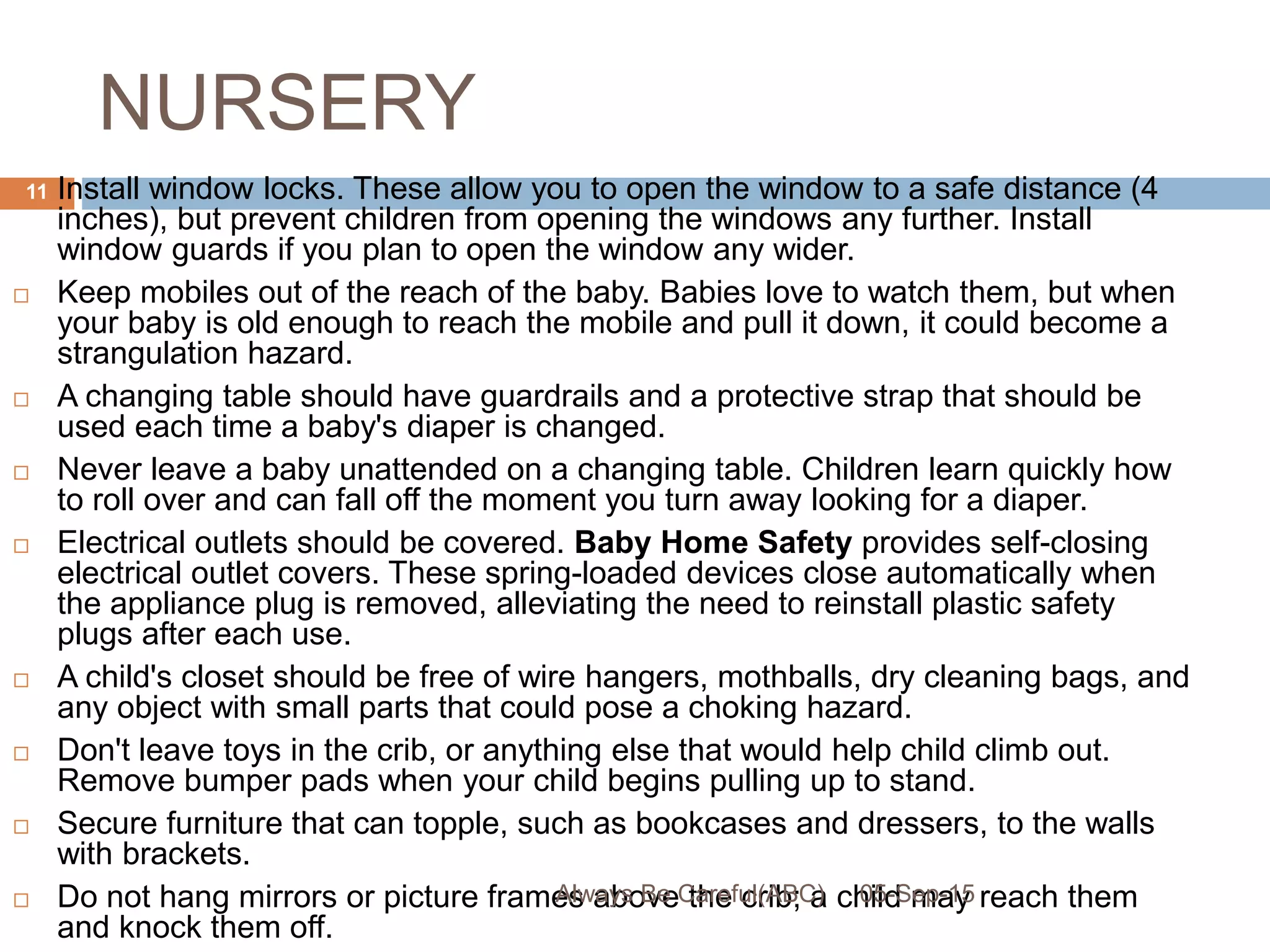 CHILD SAFETY AT HOME | PPTX