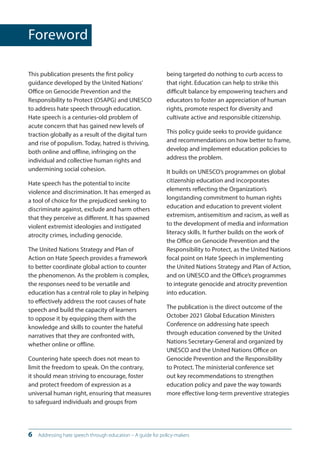 Addressing hate speech through education - A guide for Policy-makers | PDF