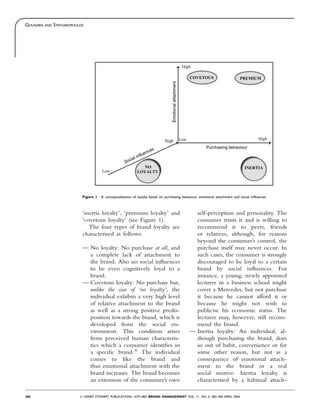 Antecedents and consequences of brand loyalty: An empirical study | PDF
