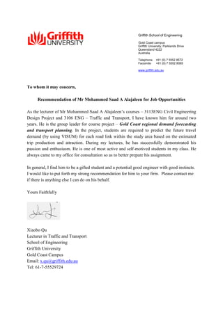 Referee_Letter from Griffith University | PDF