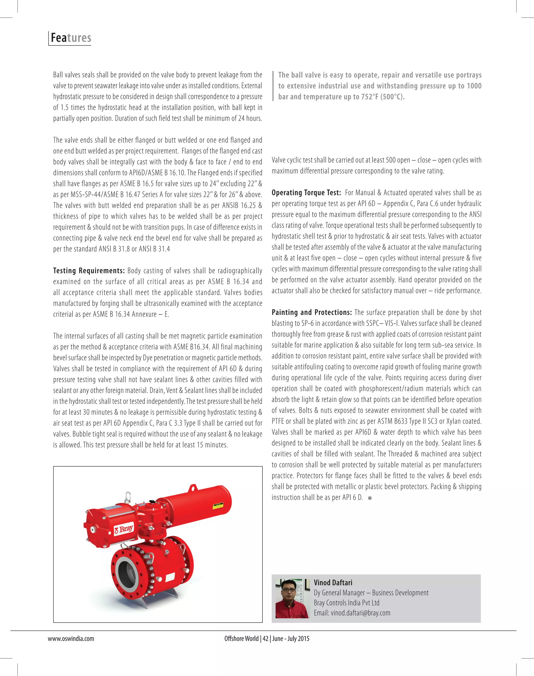 Submarine Pipeline Ball Valves | PDF