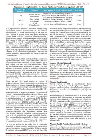 Vitamin D in Chronic Kidney Disease | PDF
