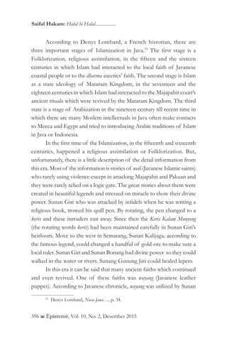 HALAL BI HALAL, A FESTIVAL OF IDUL FITRI AND IT’S RELATION WITH THE ...