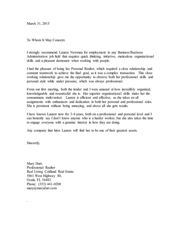 From Mary Durr | PDF