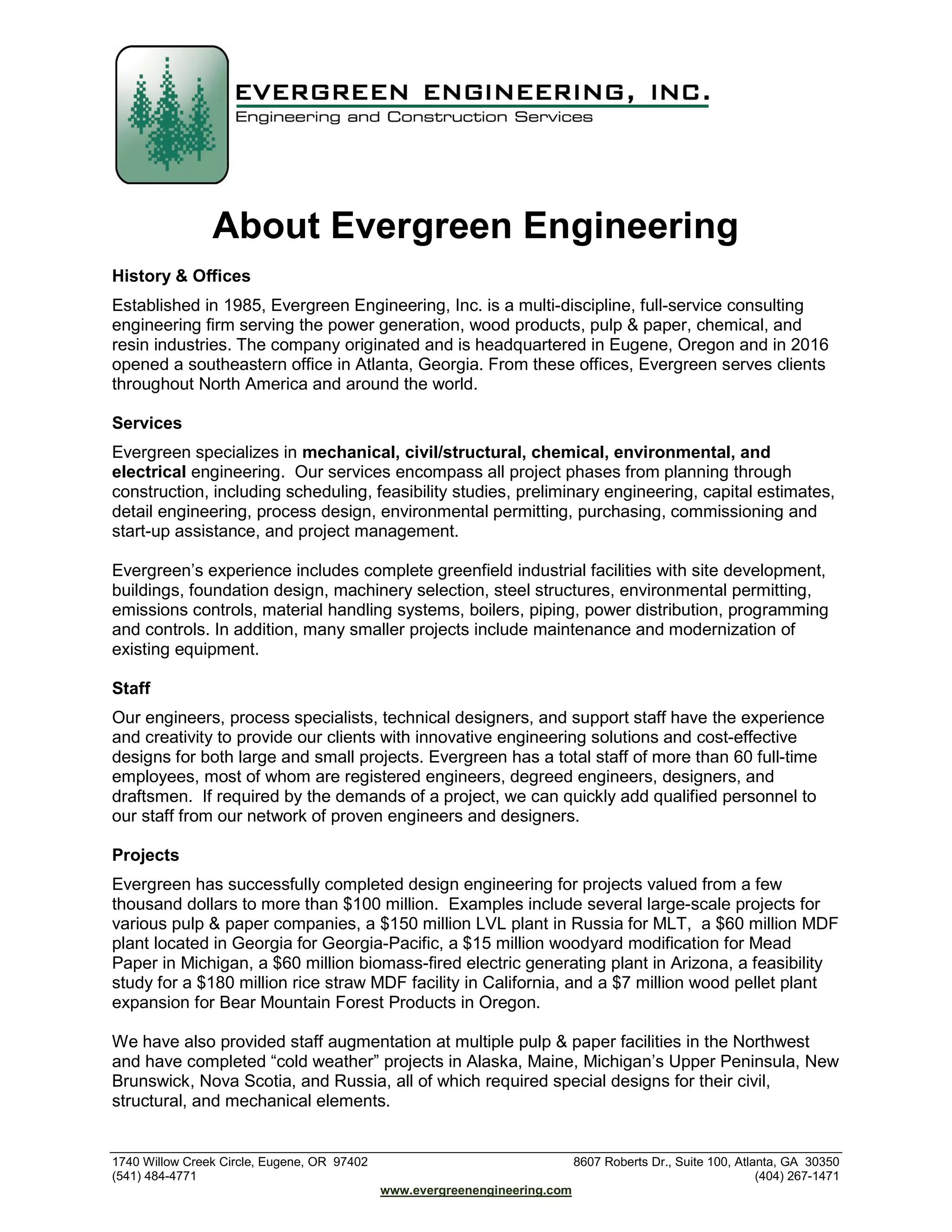 Evergreen Engineering - Intro | PDF