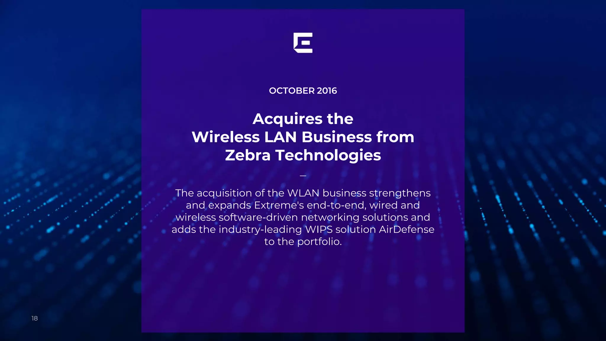 Extreme Networks Timeline 2021 | PPTX