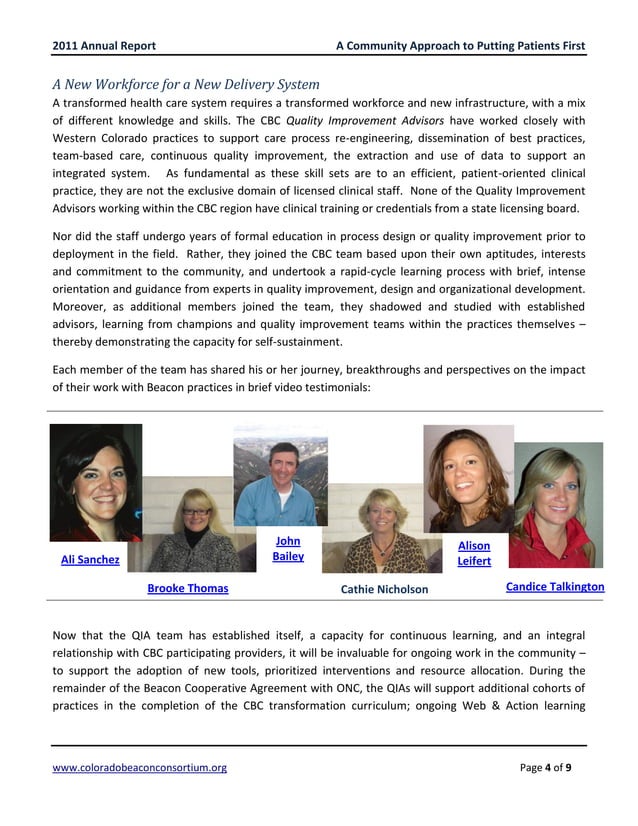 Colorado Beacon Annual Report 2011 | PDF