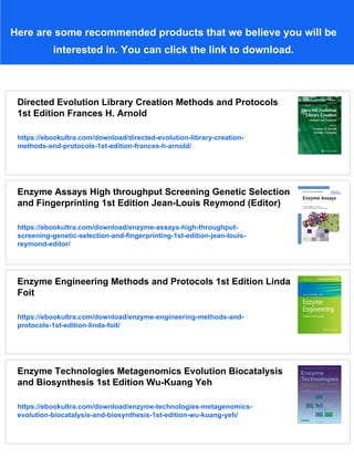 Directed Enzyme Evolution Screening and Selection Methods 1st Edition ...