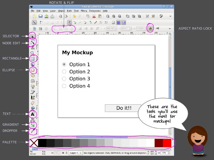 Designing UI Mockups in Inkscape