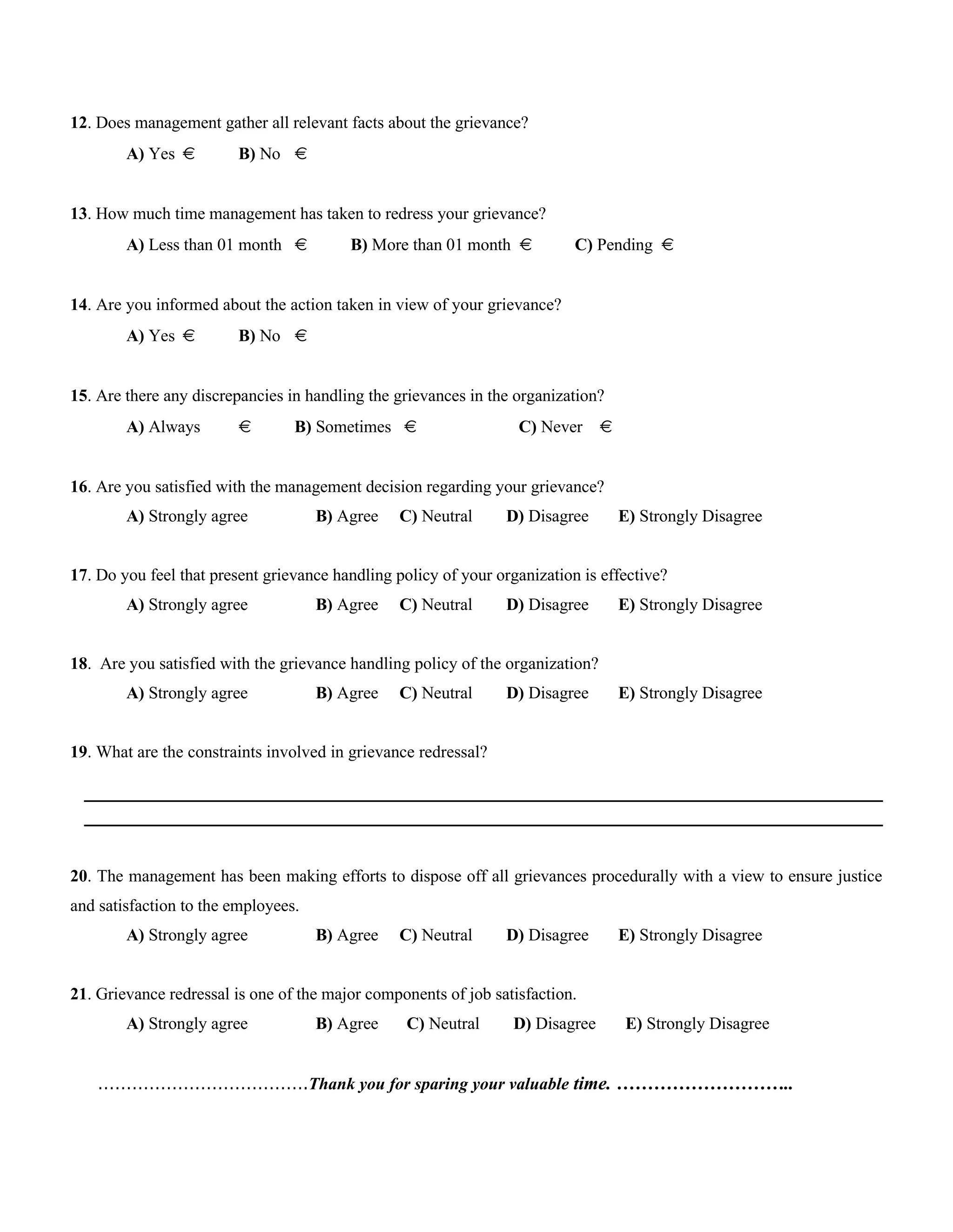 38585340 grievance-questionnaire | PDF