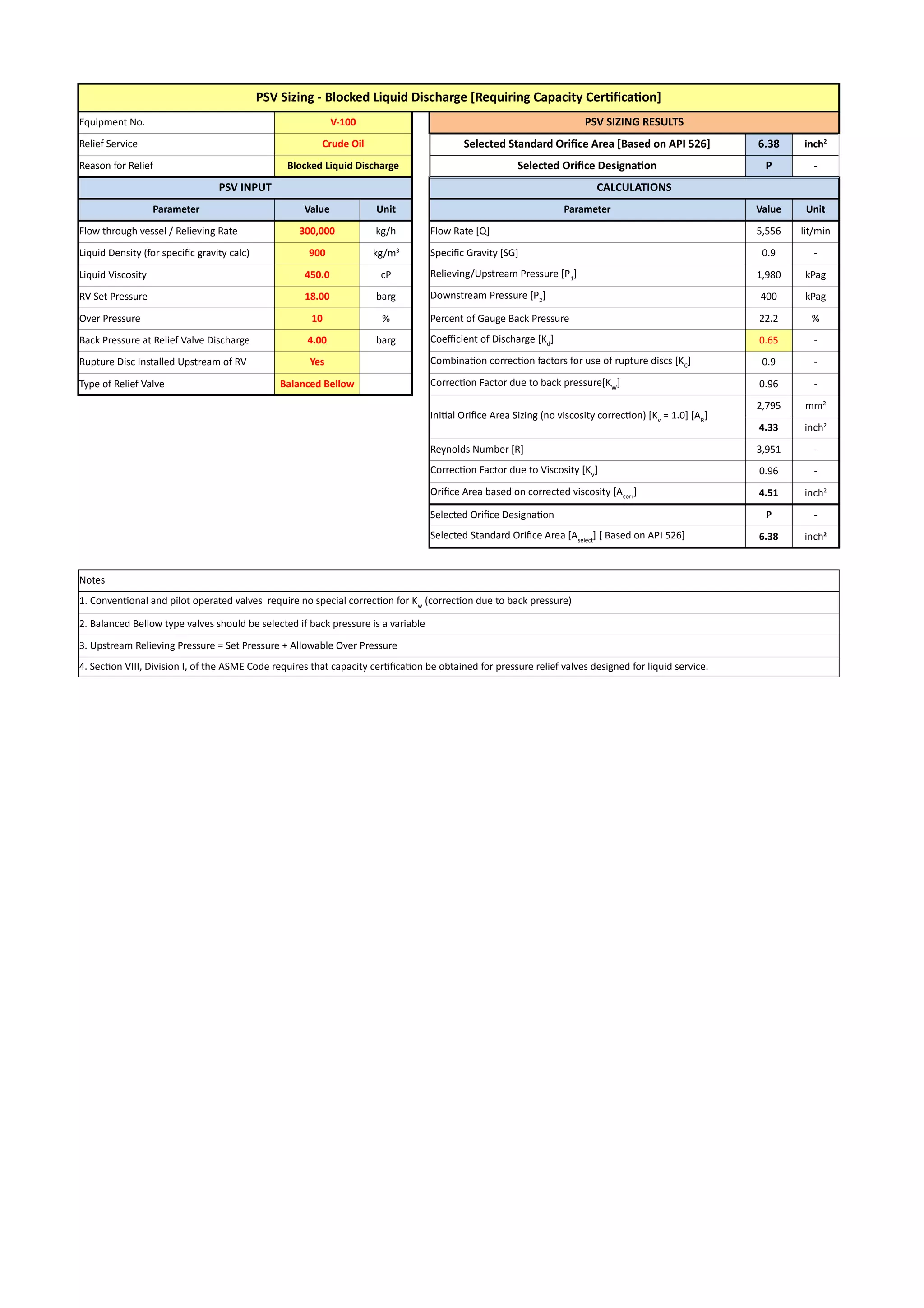 PSV Sizing - API Based | PDF | Physics | Science PSV Sizing - API Based | PDF | Physics | Science