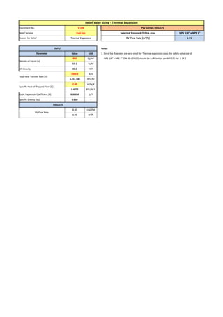 PSV Sizing - API Based | PDF