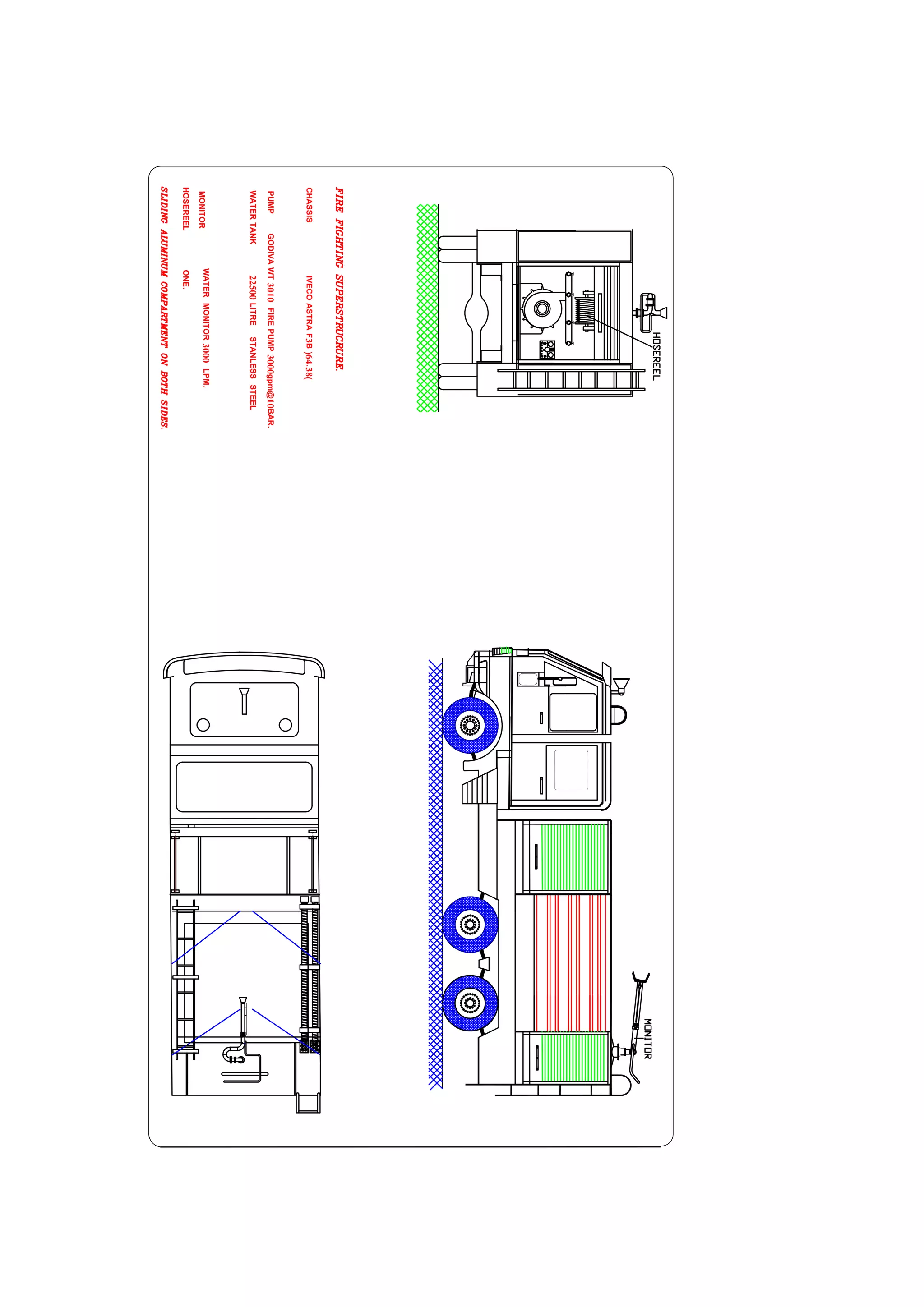 field fire fighting truck drawing | PDF