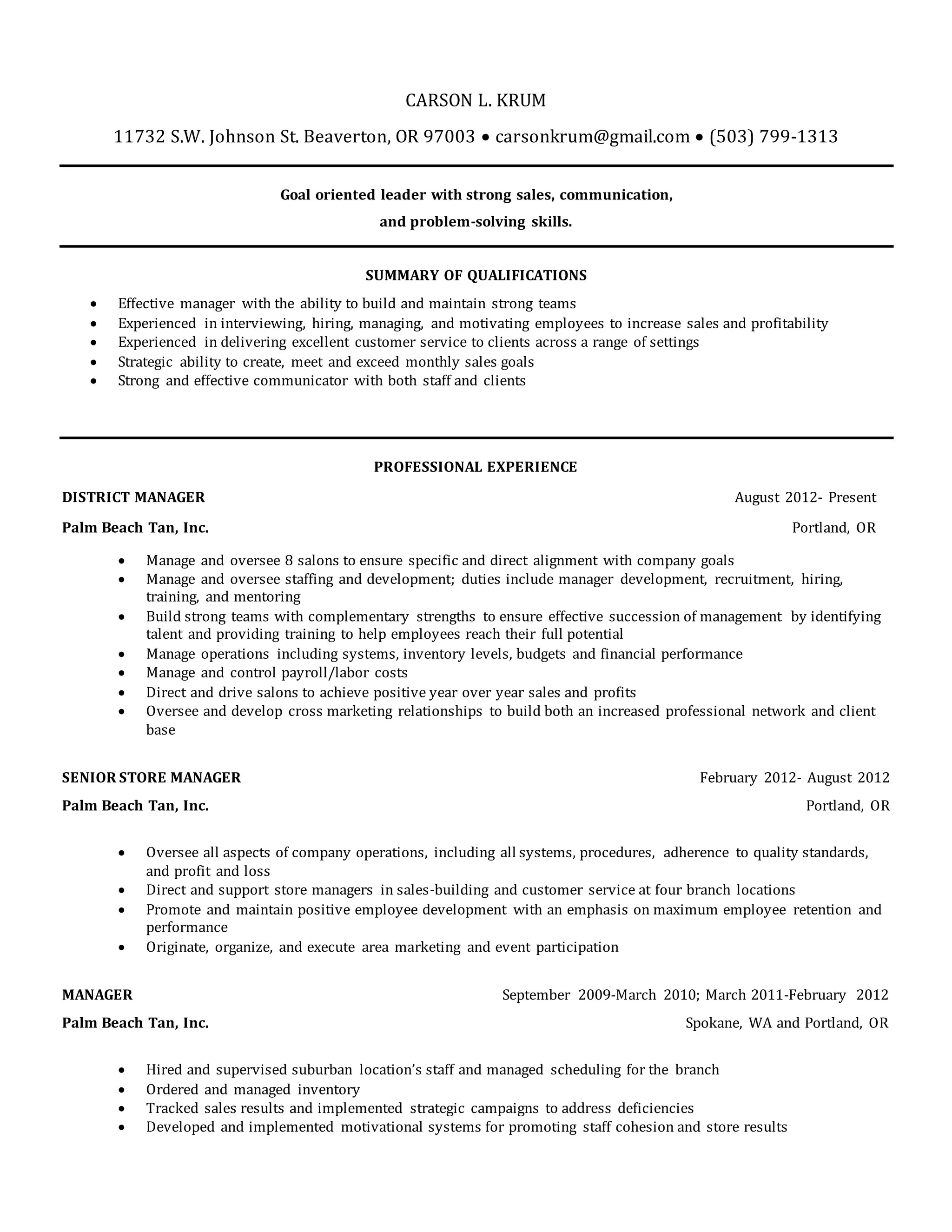 Carson's Resume | DOCX