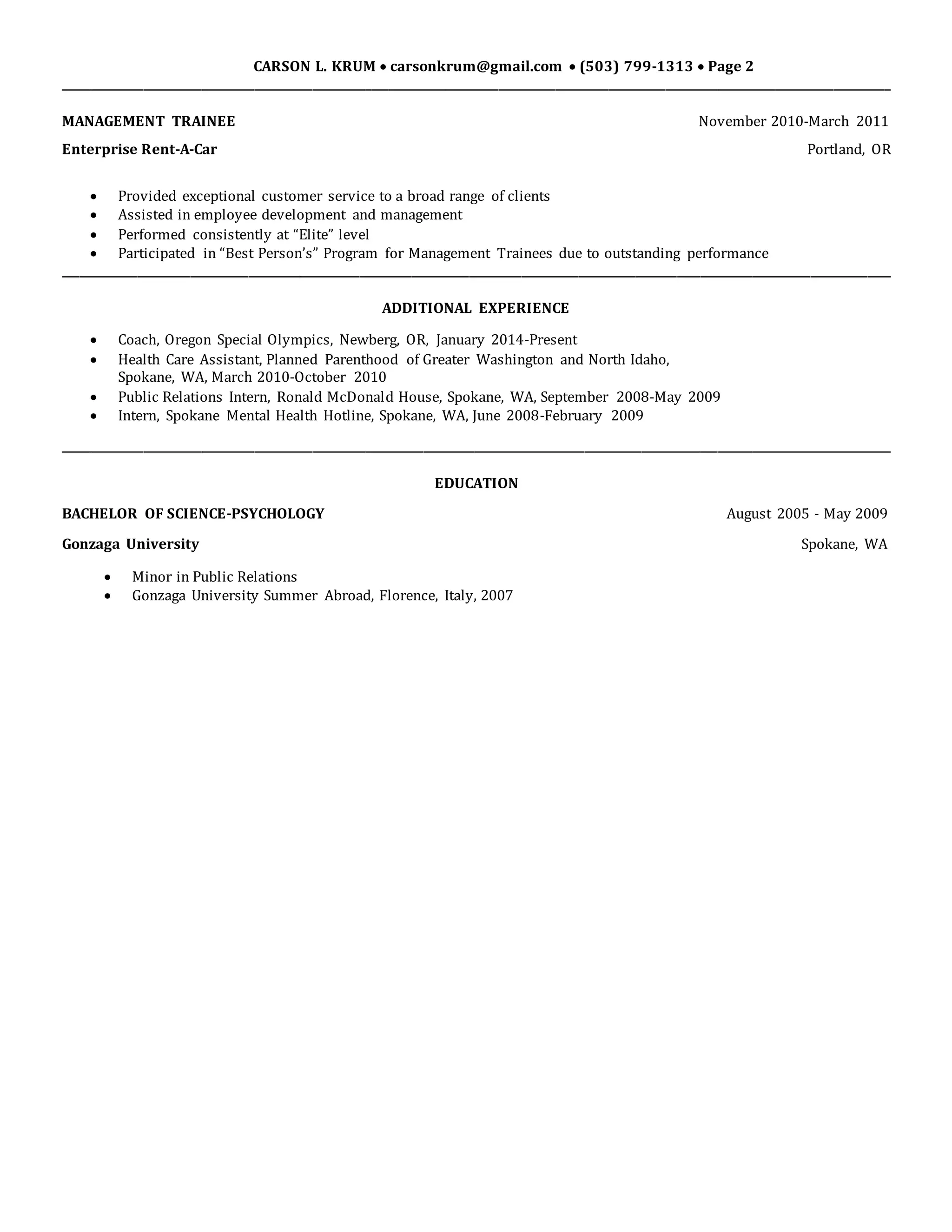Carson's Resume | DOCX