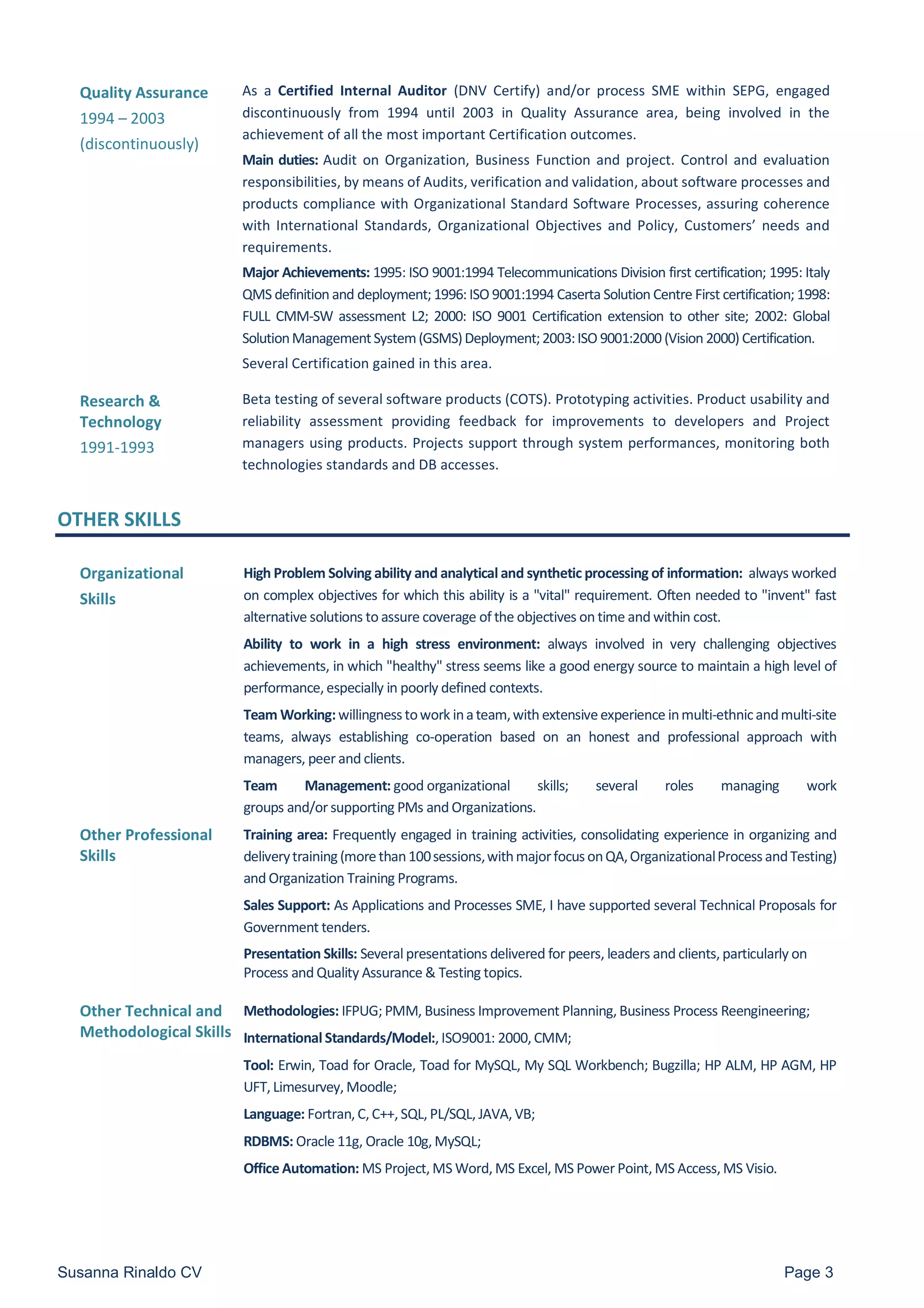 Linkedin_SusannaRinaldo_CV Summuary_EN | PDF