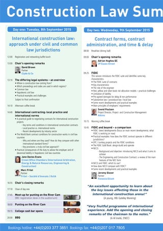 IBC Legal's Construction Law Summer School | PDF