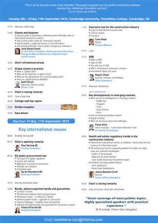 IBC Legal's Construction Law Summer School | PDF