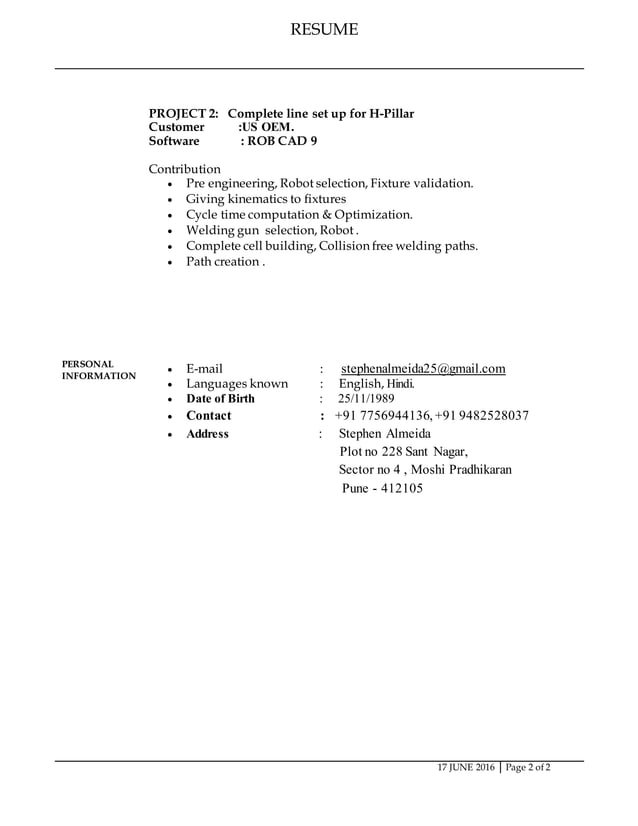 Resume_stephen | PDF