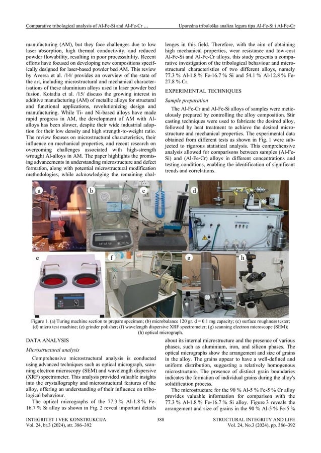 Comparative tribological analysis of Al-Fe-Si and Al-Fe-Cr based alloys | PDF