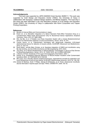Potentiometric Glucose Detection by Paper-based Electrochemical Sensor ...