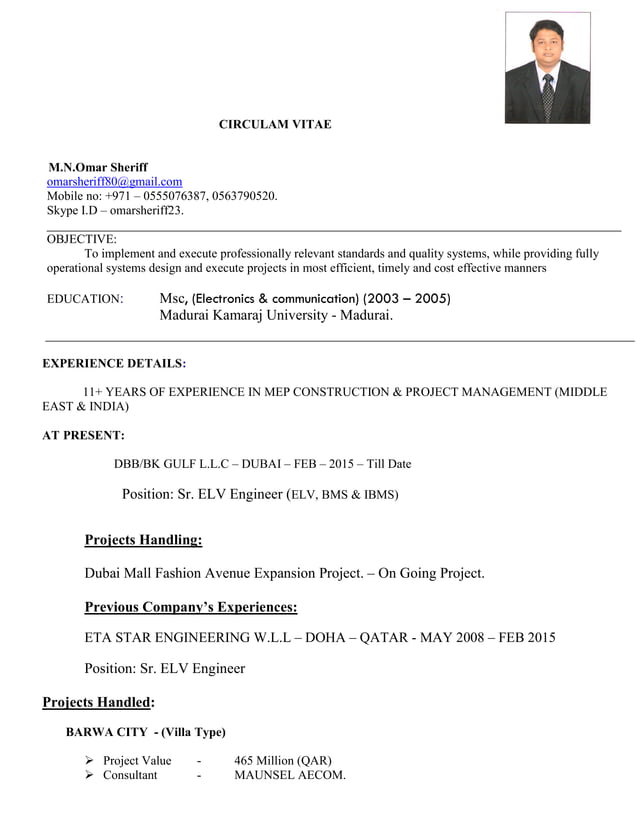 CV - ELV ENGINEER | PDF