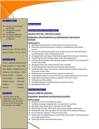 CV | PDF | Sales | Business