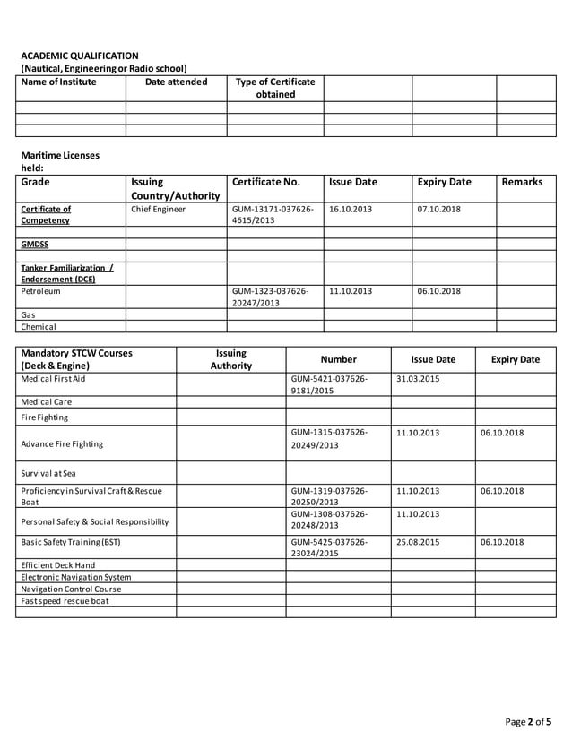 APPLICATION FORM | DOCX | Business | Business and Finance