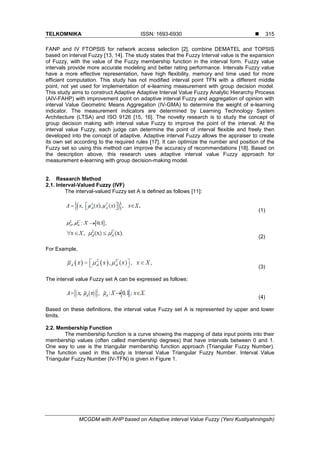 MCGDM with AHP based on Adaptive interval Value Fuzzy | PDF