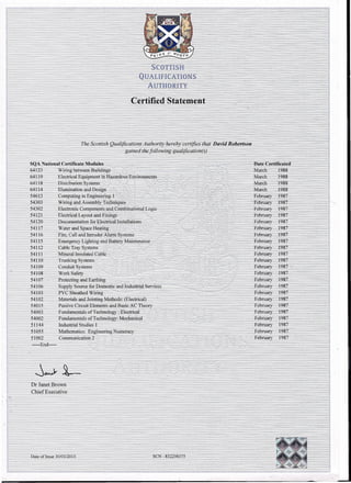 SQA Qualifications - Certificate List0001 | PDF