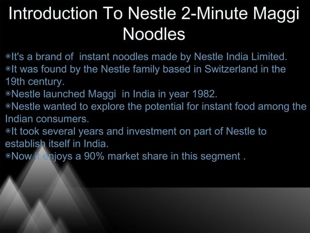 product-life-cycle-of-maggi | PPT | Nutrition | Healthy Living