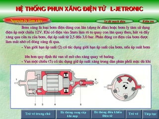 Hệ Thống Phun Xăng Điện Tử L-Jetronic | PDF