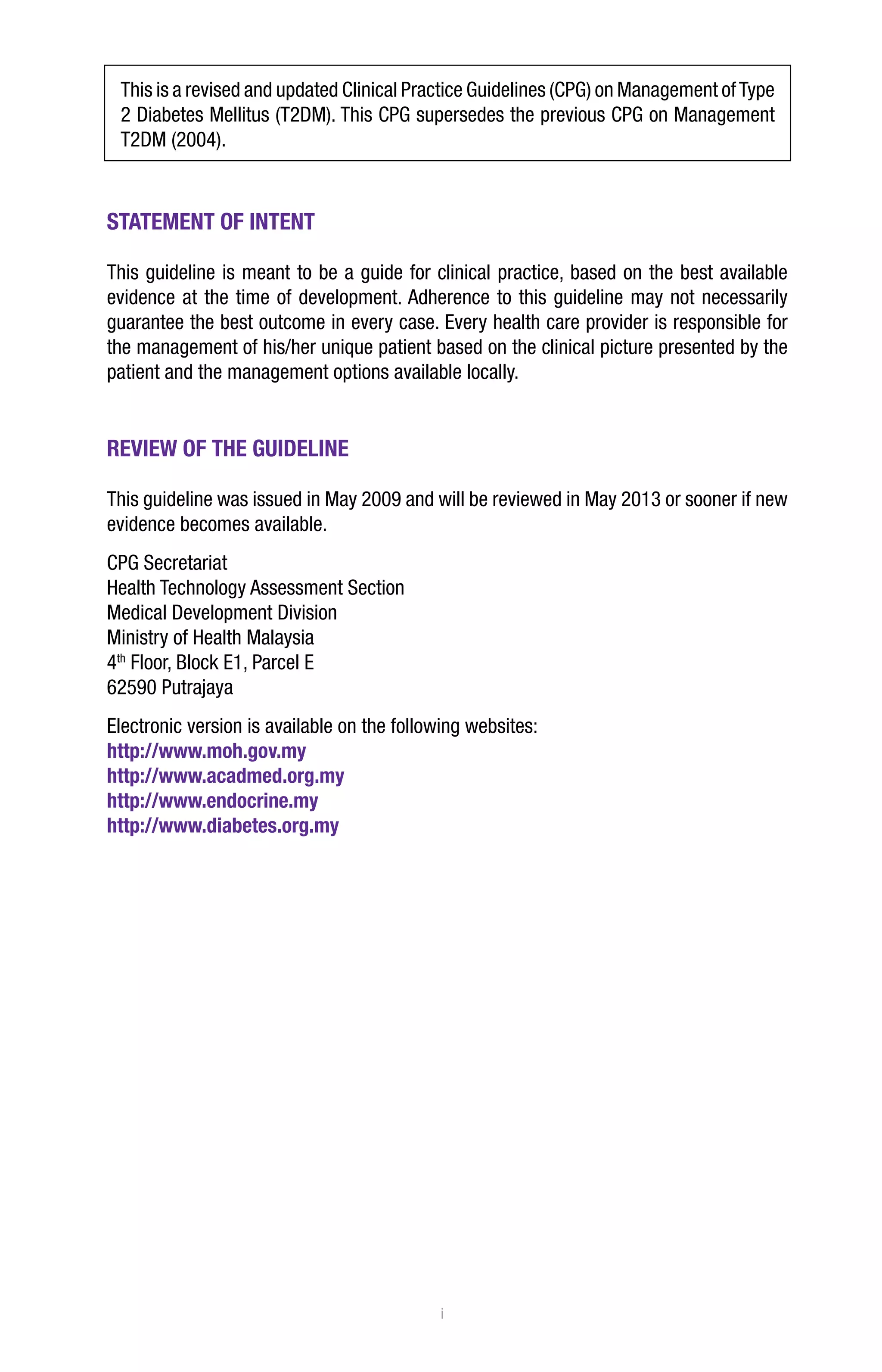 management of diabetes mellitus type 2 | PDF