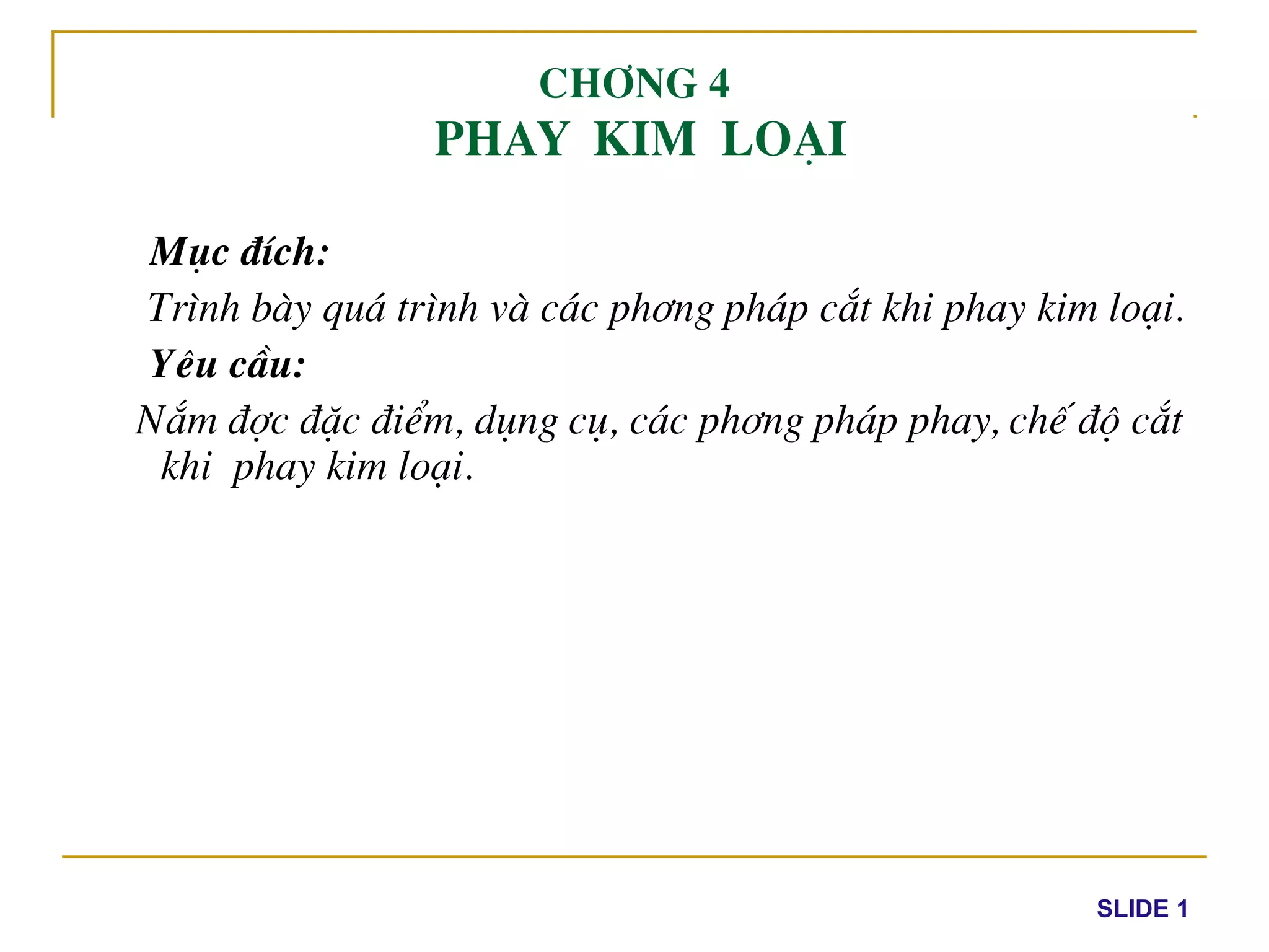 Bài Giảng Cắt Kim Loại | PDF